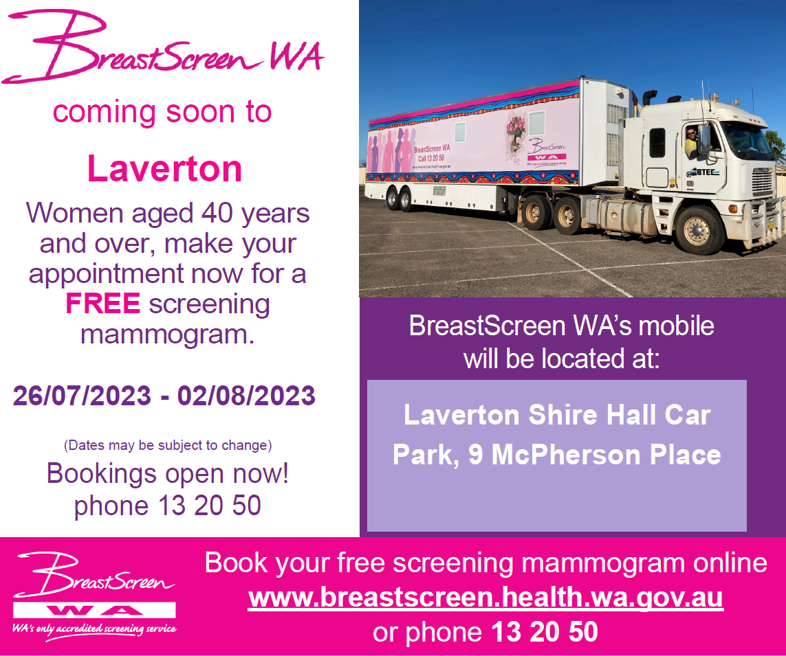 Breastscreen testing Laverton » Shire of Laverton